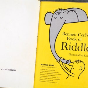 Book of Riddles and More Riddles by Bennett Nerf | 1960/ 1961 | Vintage ...