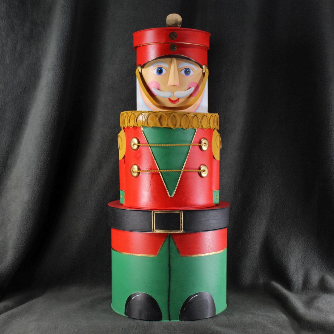 Stacking Toy Soldier Tins | Christmas Stacking Tins | Vintage Christmas ...
