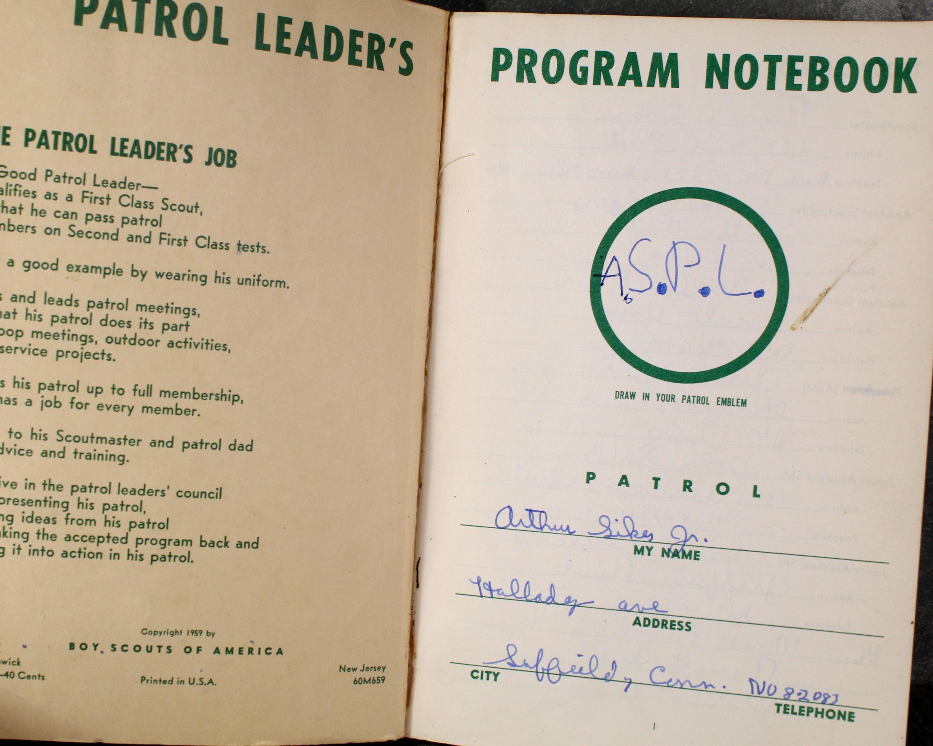 Boy Scout Handbook 1965 | Boy Scout Patrol Leader's Notebook 1959 ...