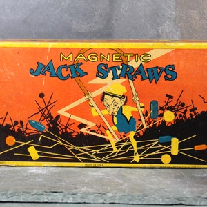 1920 Magnetic Jack Straws by Milton Bradley Company Antique Pick up ...