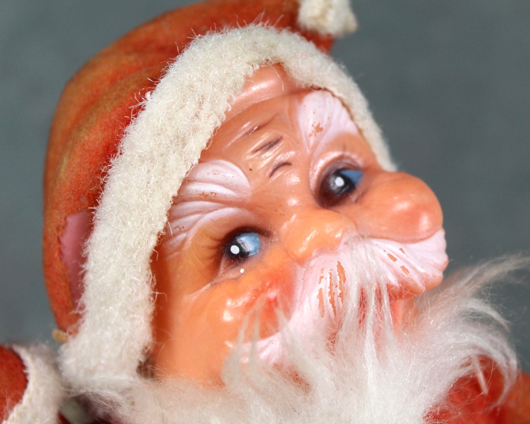 Vintage Large Santa Decoration Felted Santa for Floral or Tabletop ...