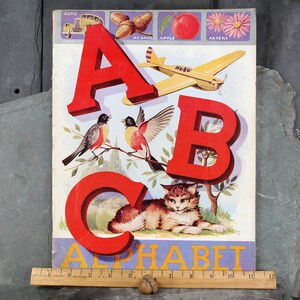 Gorgeous 1940 ABC Alphabet Picture Book Vintage Linen Picture Book by ...