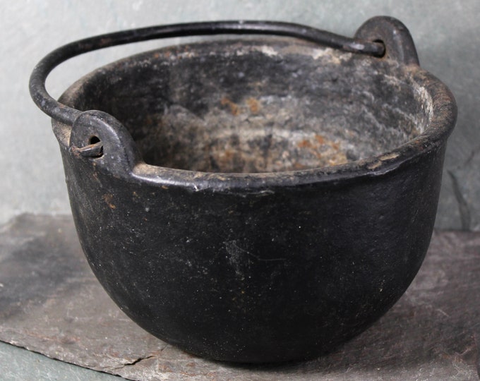 Cast Iron Witch's Cauldron Very Heavy Small Cauldron Over 7 Lbs ...