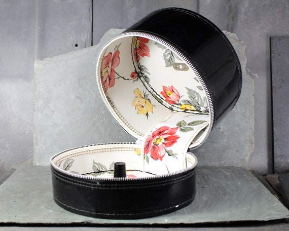 Gorgeous Black Patent Leather Hat Box / Travel Bag | … - Gem