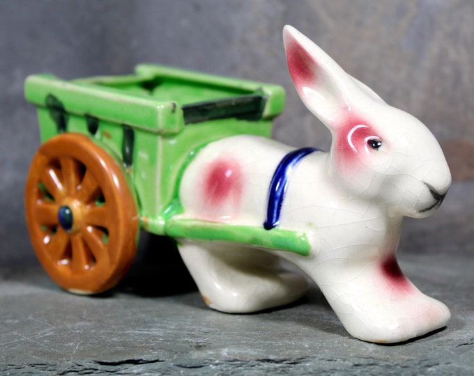 Vintage Bunny Planter - Hand-painted Ceramic - Made in Japan - Easter ...