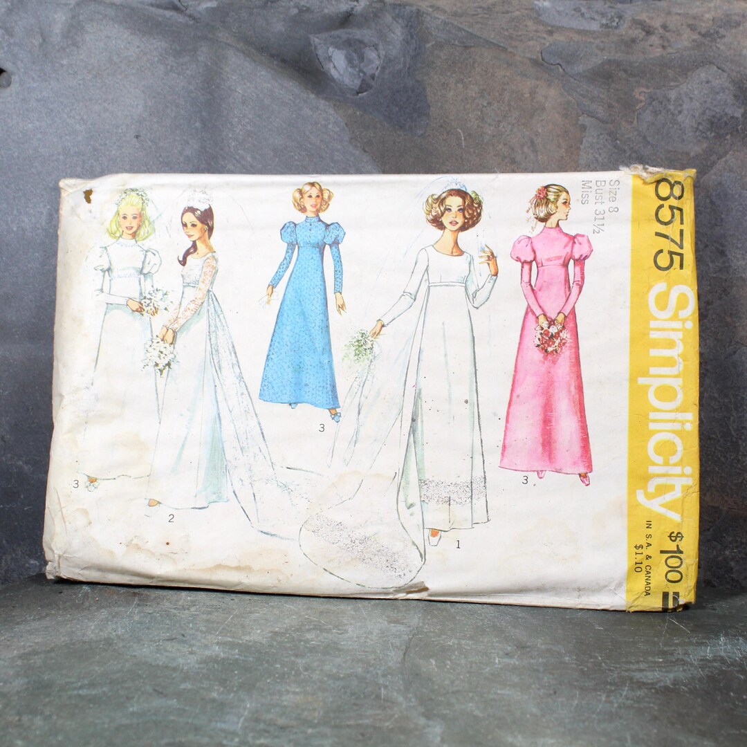 1972 Simplicity #8575 Wedding Pattern | Complete, Cut, Pattern in ...