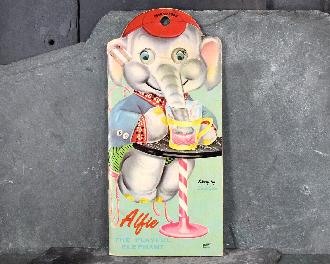 HARD TO FIND Alfie the Playful Elephant by Leah Gale 1962 Vintage Picture Book James & Jonathan ...