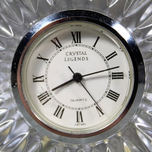 Lead Crystal Small Clock Crystal Legends Clock Godinger Handmoulded in ...