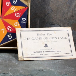 1939 Contack Game by Parker Brothers | Antique Triominoes-style Game ...