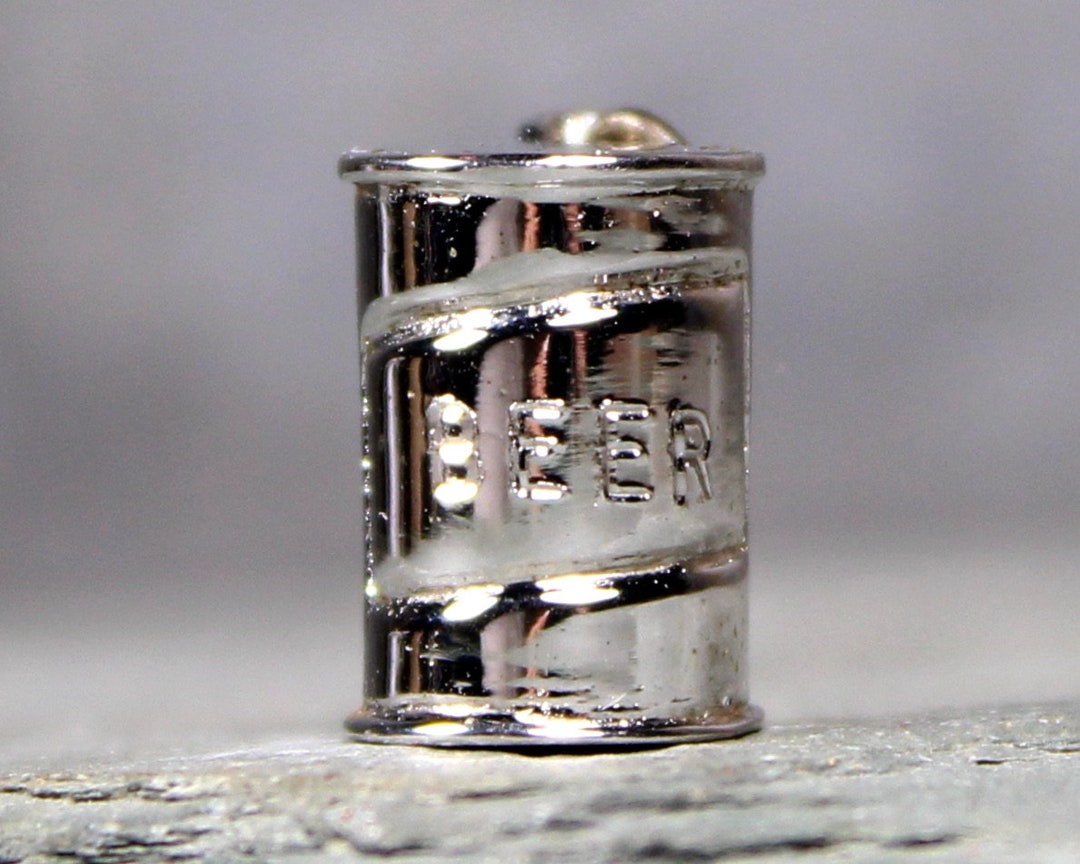 Miniature Sterling Silver Beer Can Charm Vintage Jewelry Charms Bixley ...