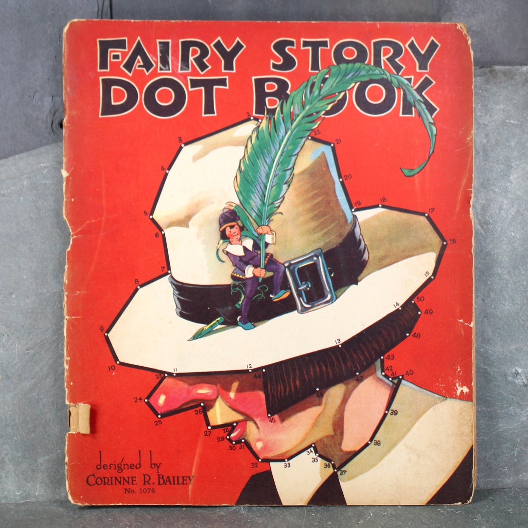 1934 Fairy Story Dot Book | Antique Connect the Dots Activity Book for ...