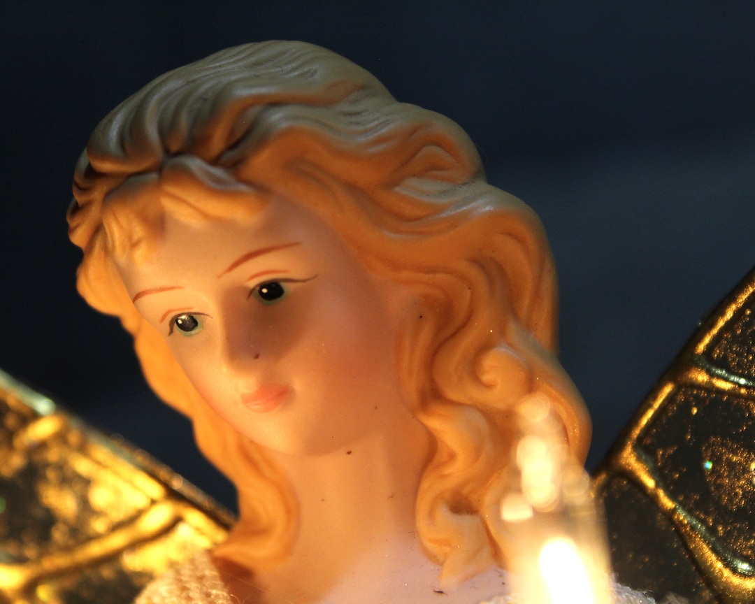 1970s Beautiful Light up Angel Tree Topper Vintage Christmas Tree ...