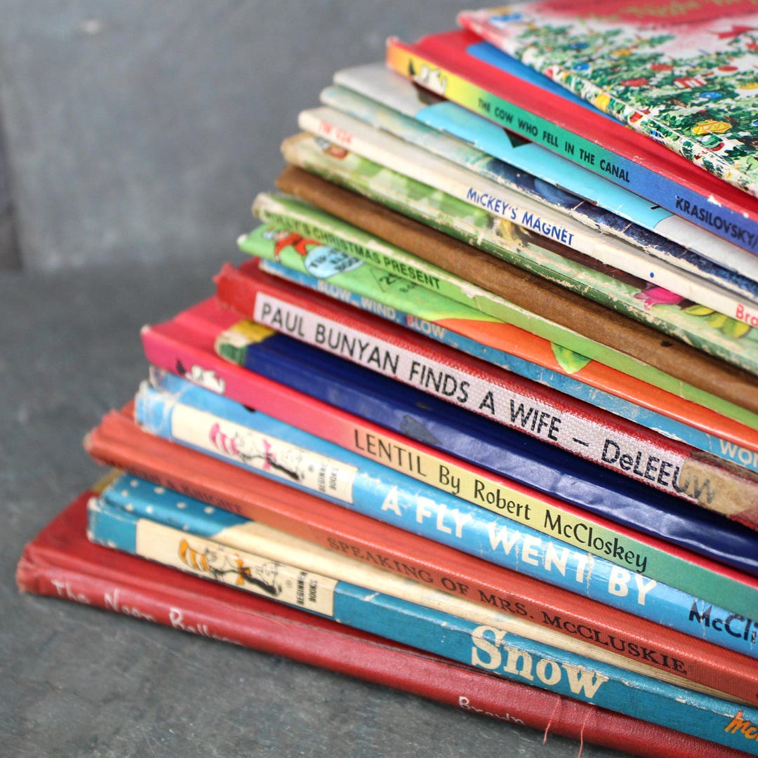 Instant Picture Book Library - Set of 16 Vintage Picture Books for Read ...