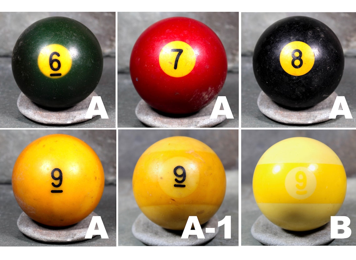Vintage Pool Balls YOUR CHOICE From a Variety of Gorgeous - Etsy