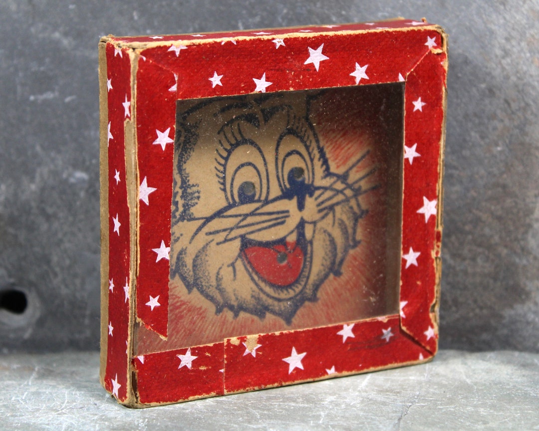 Antique Pocket Skill Game Ball in Hole Game Cat Lover Pocket Game ...