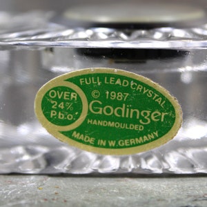 Lead Crystal Small Clock Crystal Legends Clock Godinger Handmoulded in ...