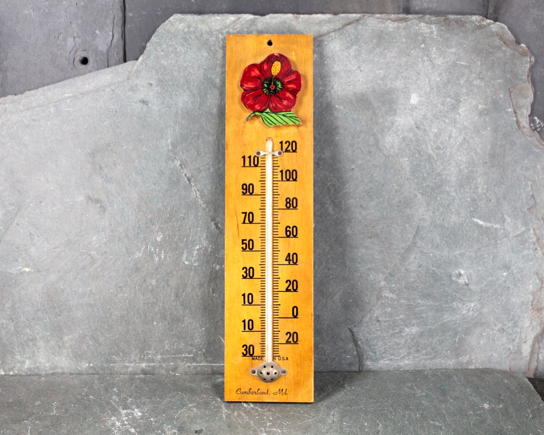 Vintage Wooden Thermometer Souvenir of Cumberland, Maryland Vintage ...