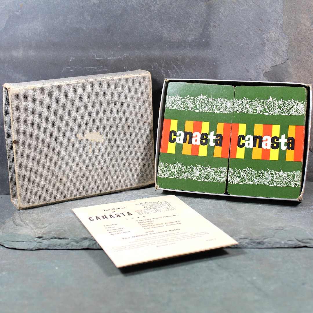 Vintage Canasta Set From Whitman Publishing Mid-century 108 - Etsy