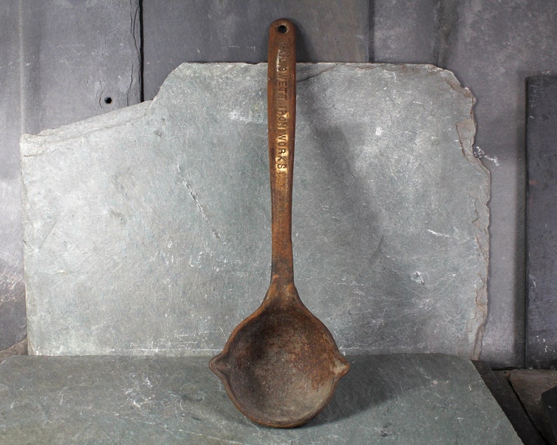 Antique SWETT Cast Iron Smelter's Ladle | 15