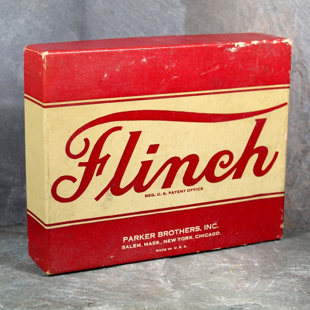 Vintage Flinch Card Game 1938 Parker Brothers Card Game in Original Box ...