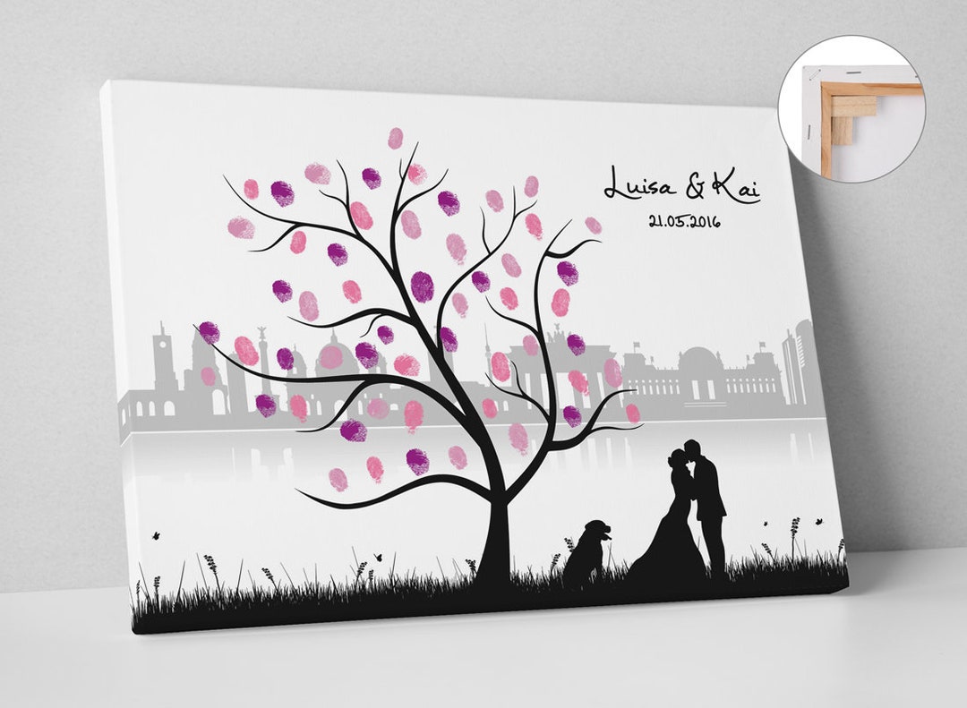 Wedding Tree Skyline Berlin on Canvas or Premium Paper - Etsy