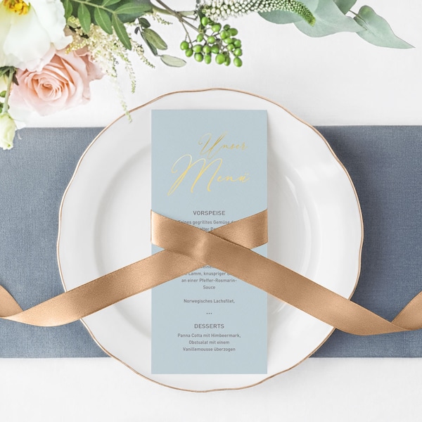 Turquoise Menu - Etsy