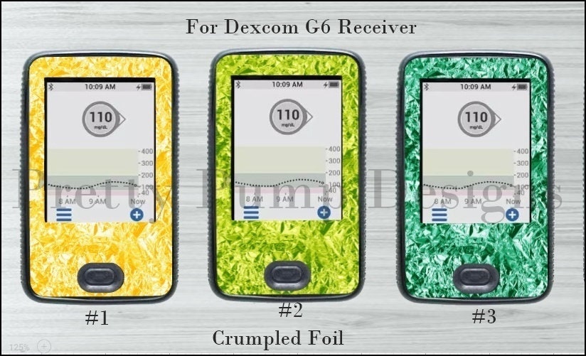 Dexcom G6 Receiver Sticker Decal Crumpled Foil - Etsy
