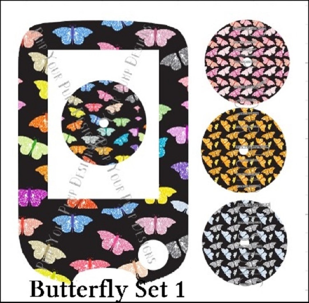 Freestyle Libre 2 and 3 Reader and Sensor Sticker Set, Glitter ...