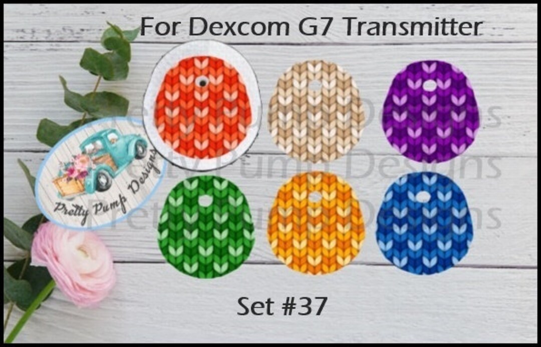 Dexcom G7 Transmitter Sticker, Set of 6 , Cable Knit, Sweater, Wool ...