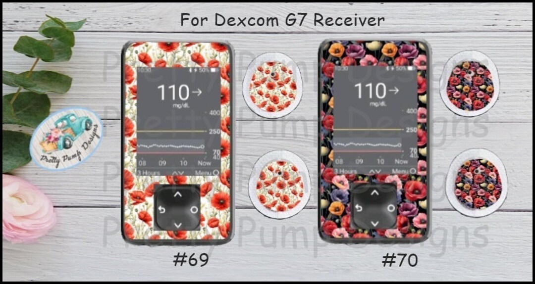 Dexcom G7 Receiver Stickers, Poppies, Poppy, Flowers - Etsy