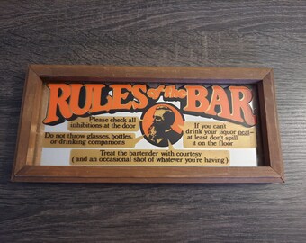 Bar Rules - Etsy