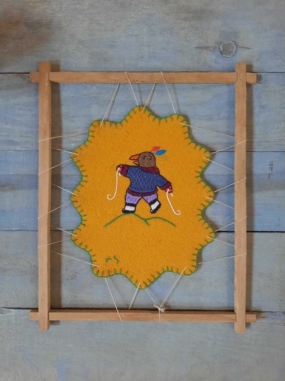 Vintage Original Inuit Art Handcrafted Embroidered Wool Felt Wall ...