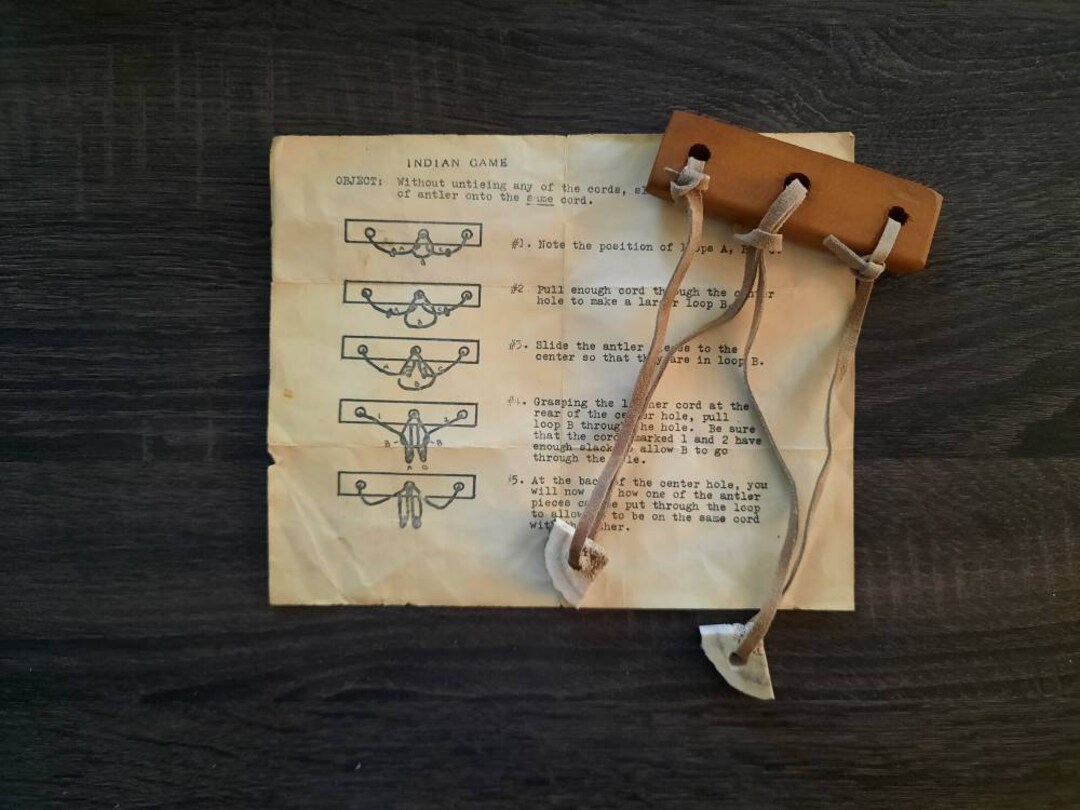 Vintage RARE Indian Game Handmade Indigenous Puzzle Game - Etsy