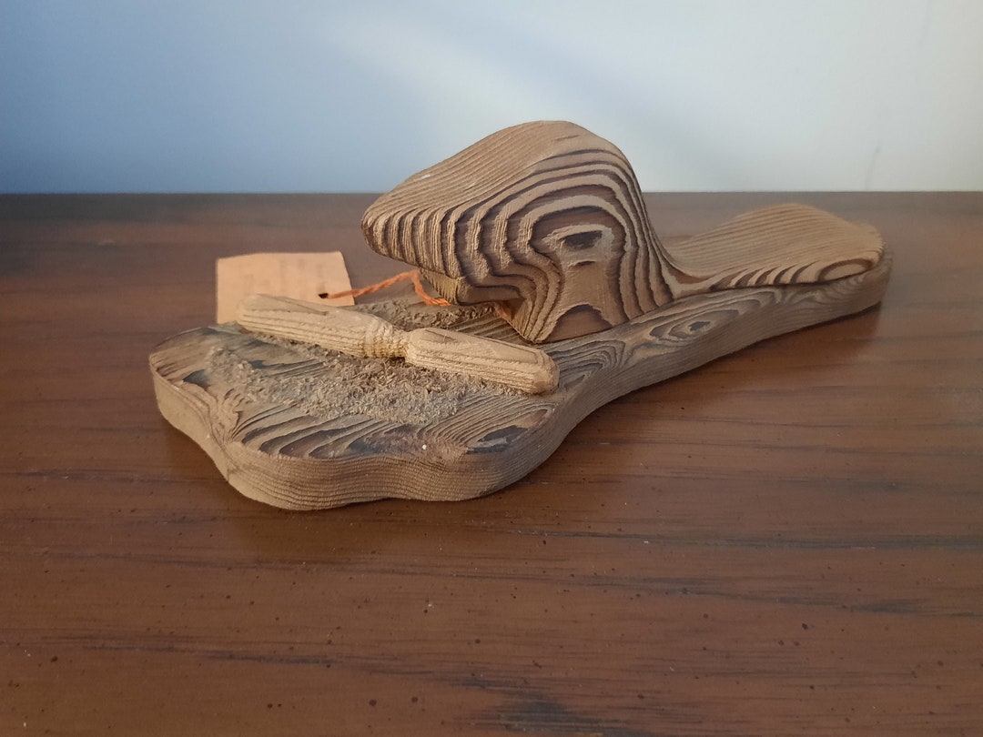 Vintage Folk Art Hand Carved Wood Beaver - Etsy