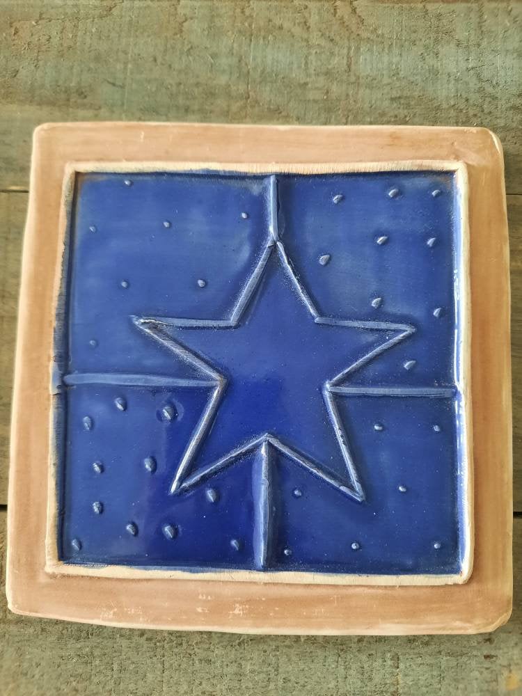 Drinkware Handmade Dotti Potts Ceramic Tile Wall Hanging Angel Kitchen ...