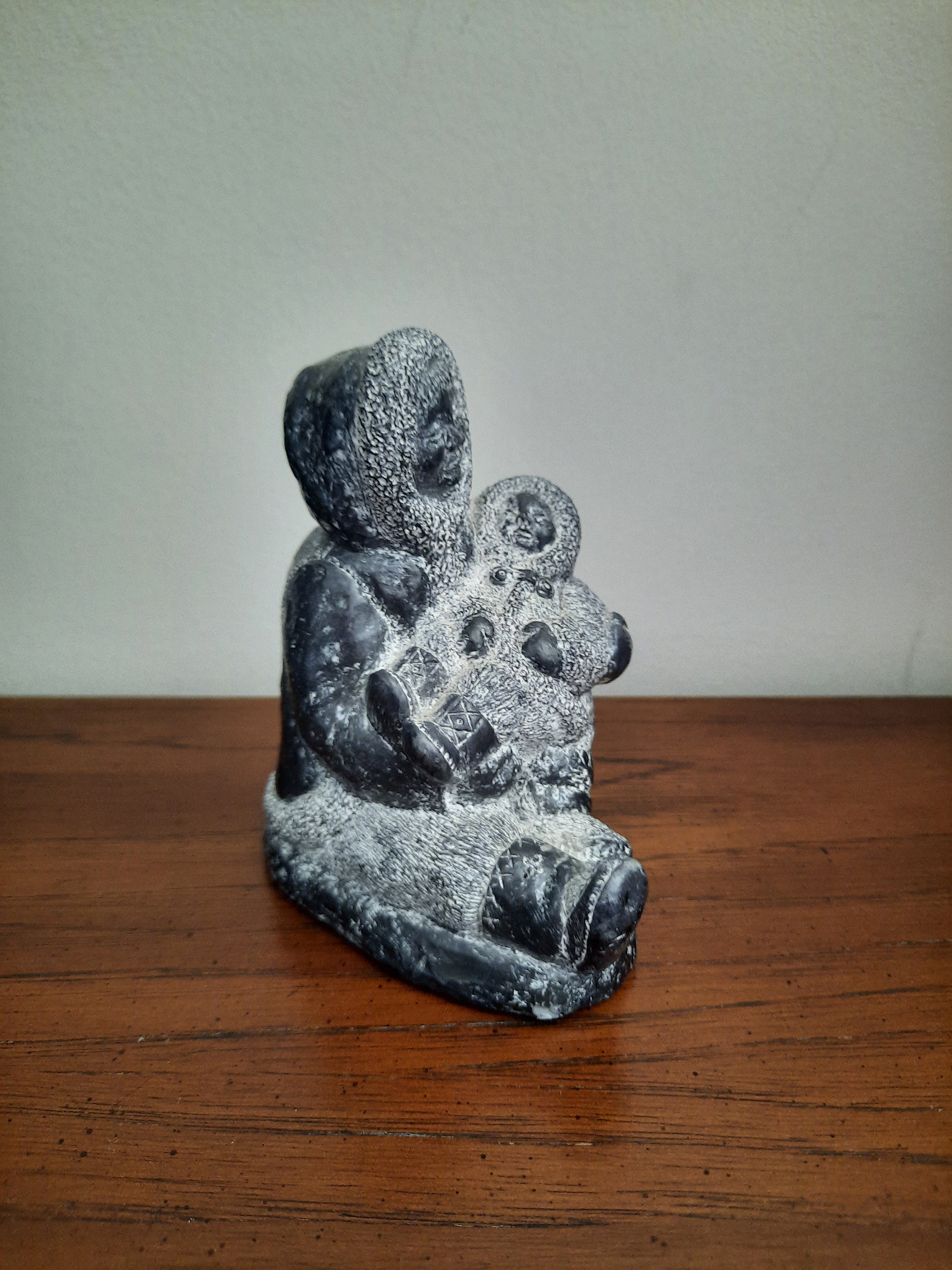 Vintage the Wolf Sculptures Inuit Mother With Child Sculpture - Etsy