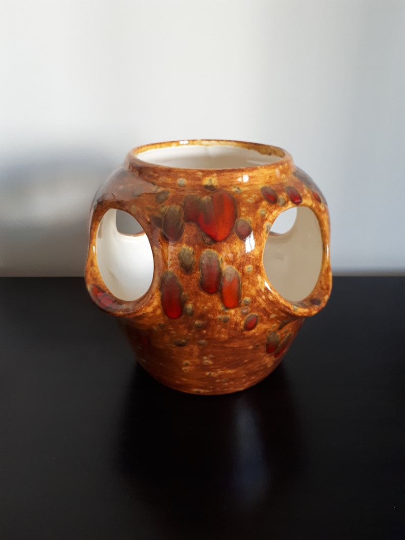 Vintage Arnel's Art Pottery 1977 Strawberry Pot Planter - Artist Signed - RARE - Etsy