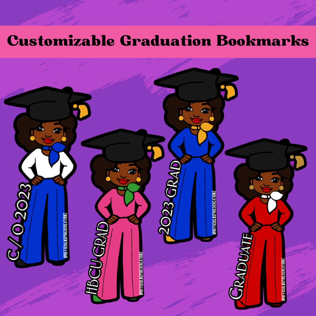 Customized Graduation Bookmark Well Read Black Girl Bookish Gifts ...