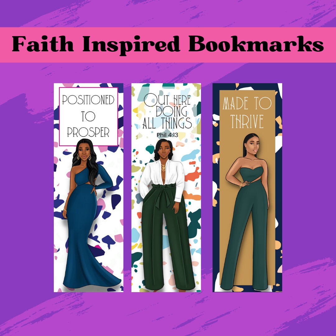 Positioned to Prosper Bookmarks for Black Women Melanin Bookmarks ...