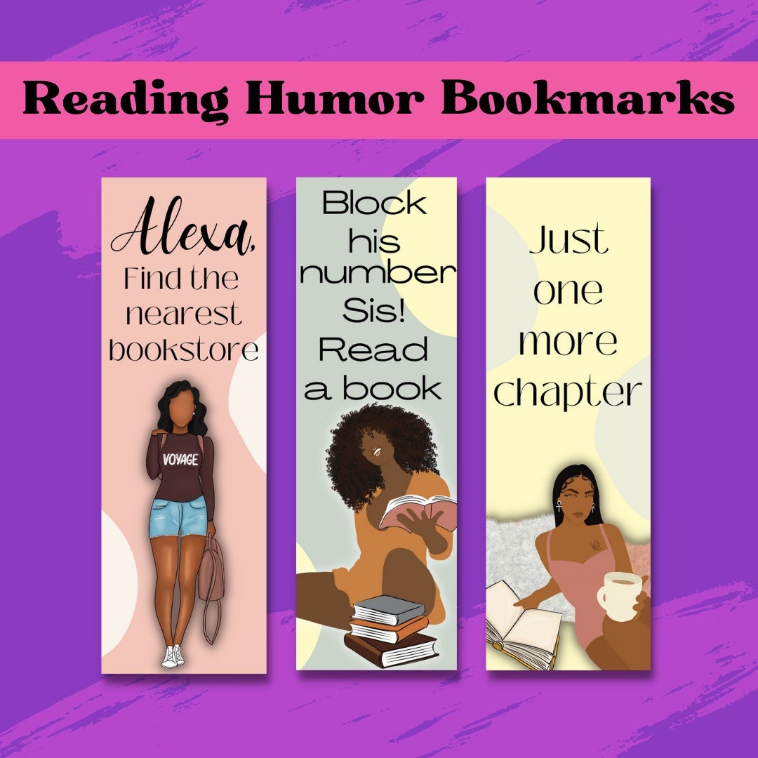 Reading Humor Bookmarks Bookmarks for Black Women Melanin Bookmarks ...