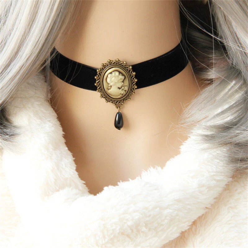 Black Velvet Choker Necklace Sexy Choker Collar Goth Choker Etsy