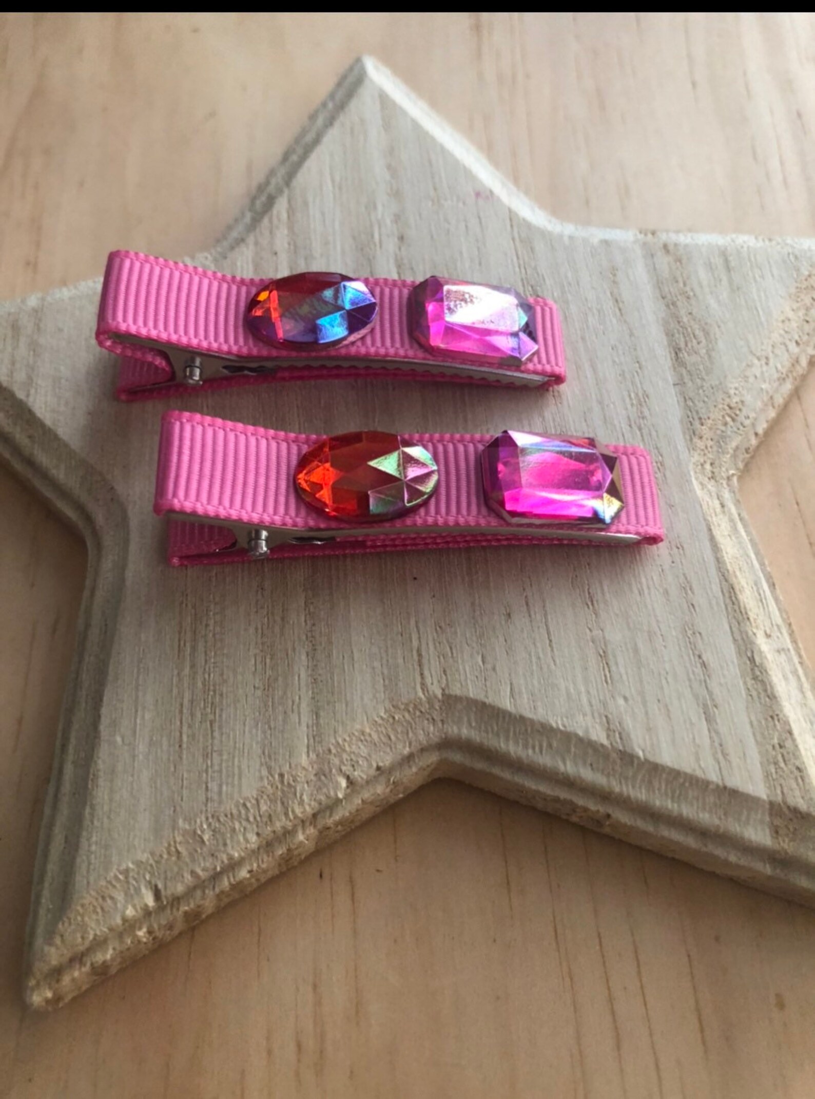 Fabric Covered Hair Clips With Gems. Easily and Smoothly - Etsy