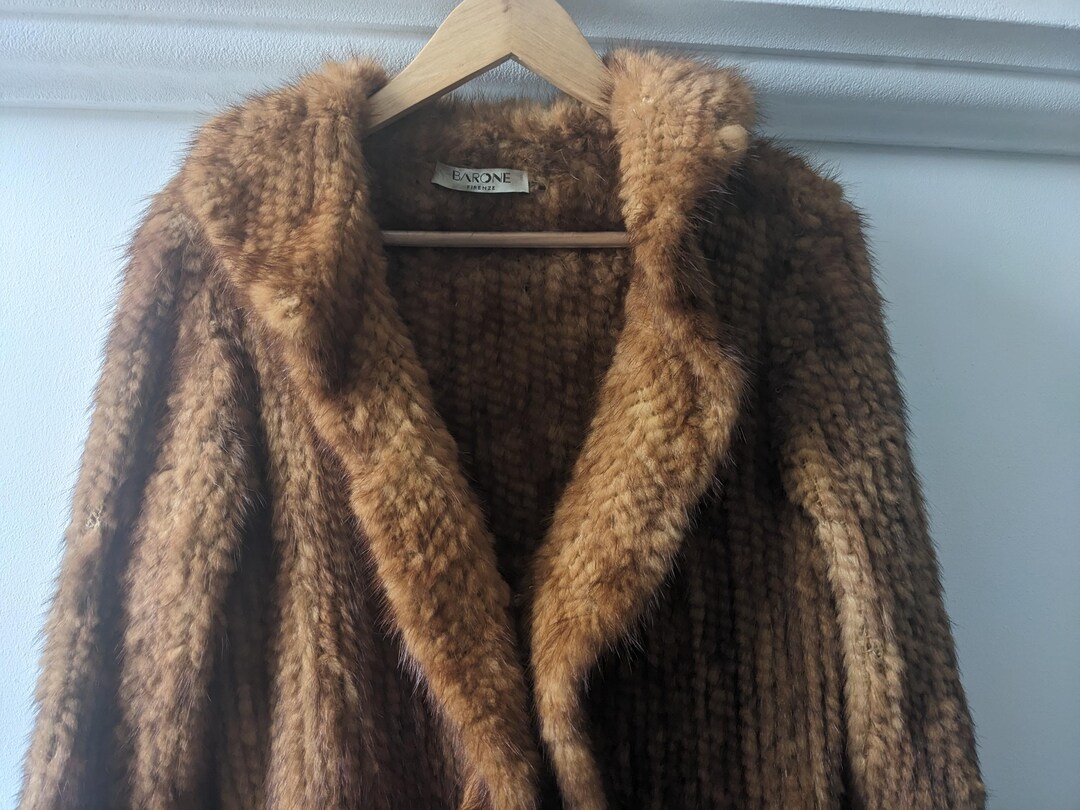 Barone Firenze Vintage Coat Mink Fur Coat Mink Fur Sweater Rial Fur ...