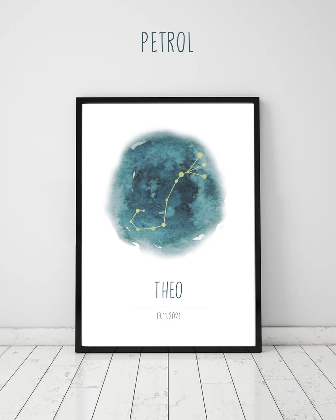Zodiac Sign Poster With Name & Dates Birth Poster - Etsy