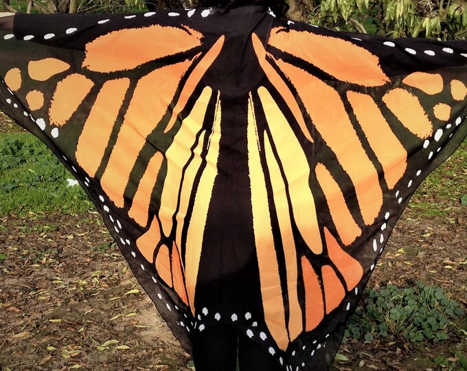 Butterfly Wings Whimsical Butterfly Cape Monarch Design One Size Fits ...