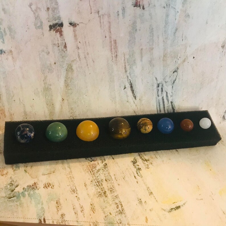 Solar System Gemstone Sphere Set 8 Planet Set Multiple | Etsy