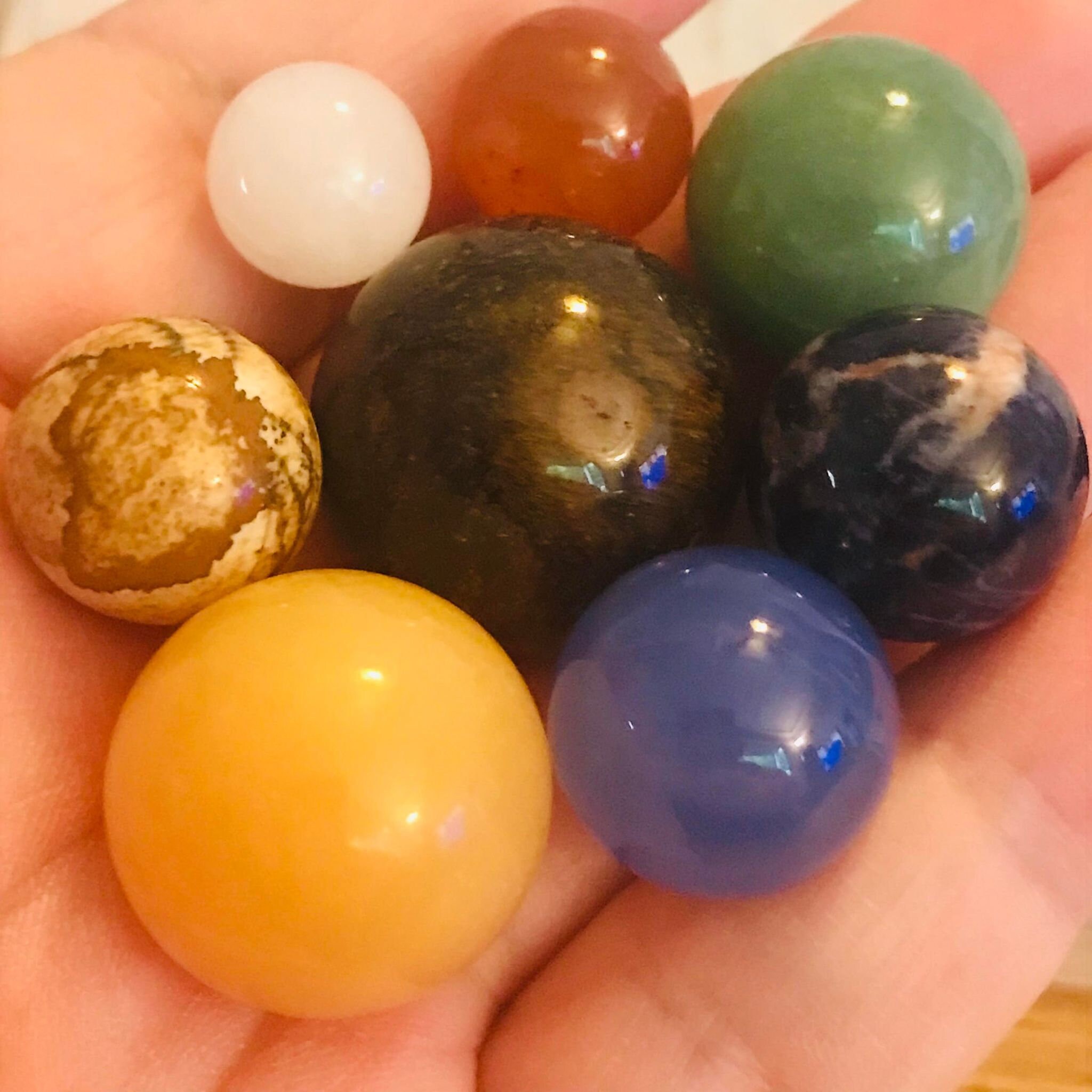 Solar System Gemstone Sphere Set 8 Planet Set Multiple - Etsy