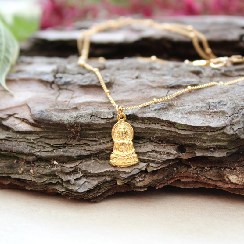 Gold Buddha Pendant - Etsy