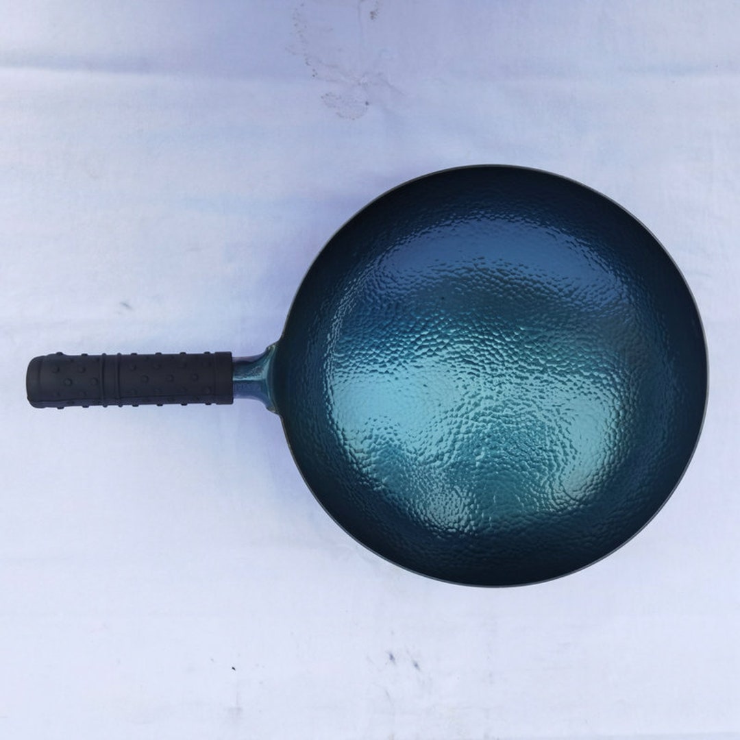 Handmade Wok Pan Traditional Wok 1.8 Mm Thicknes Non-stick No Coating ...