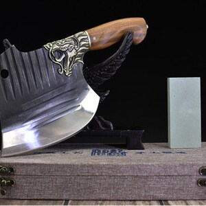 Handmade Hand Forged Kitchen Axe Viking Cleaver Chopper Professional ...
